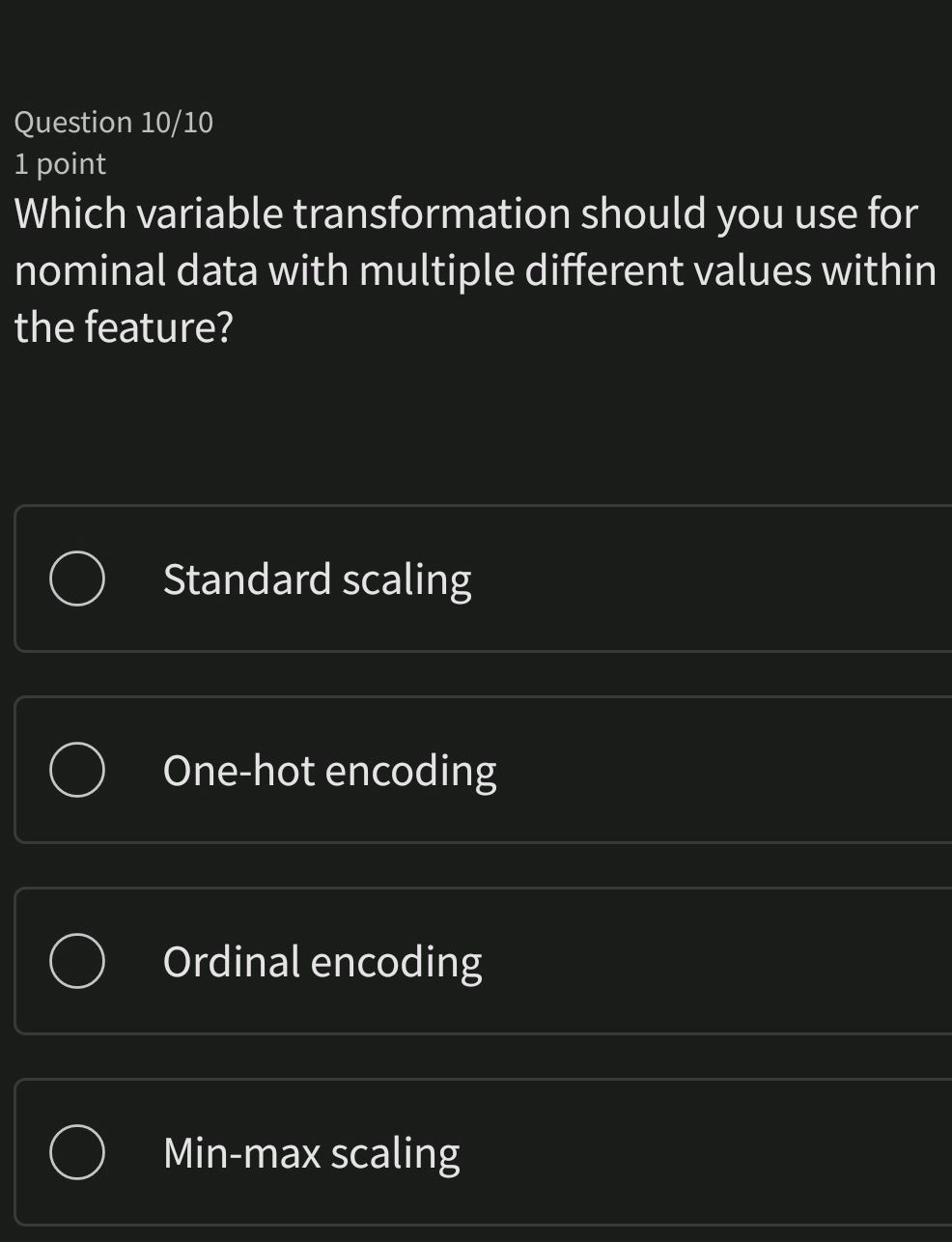 Which variable transformation should you use | StudyX
