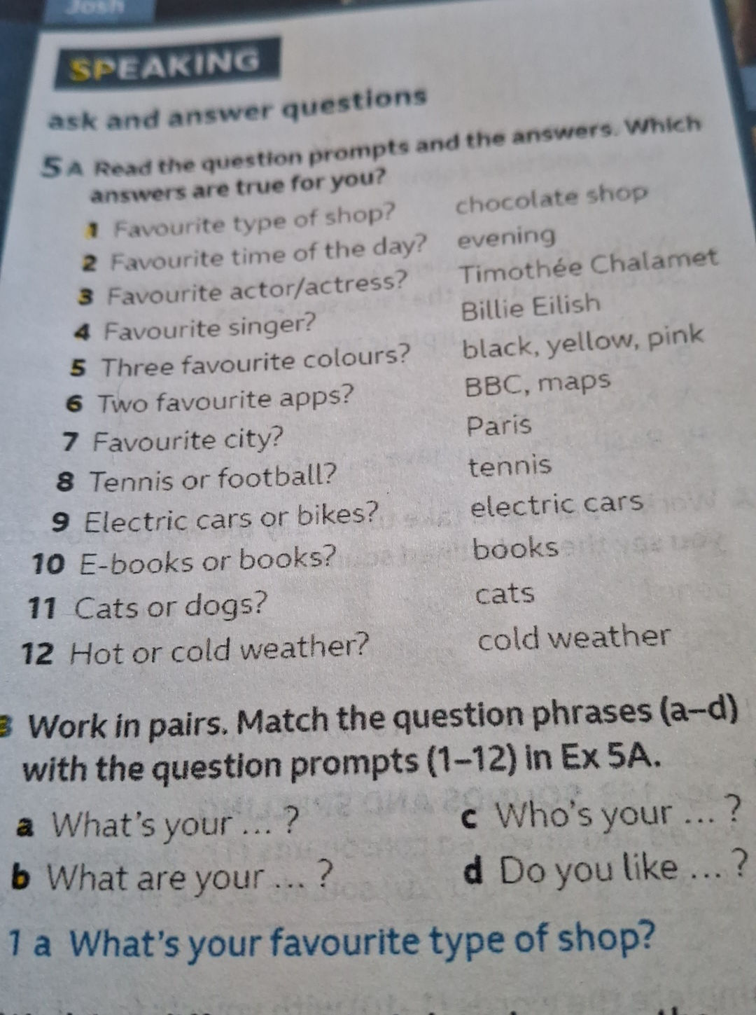 5A Read the question prompts and the | StudyX