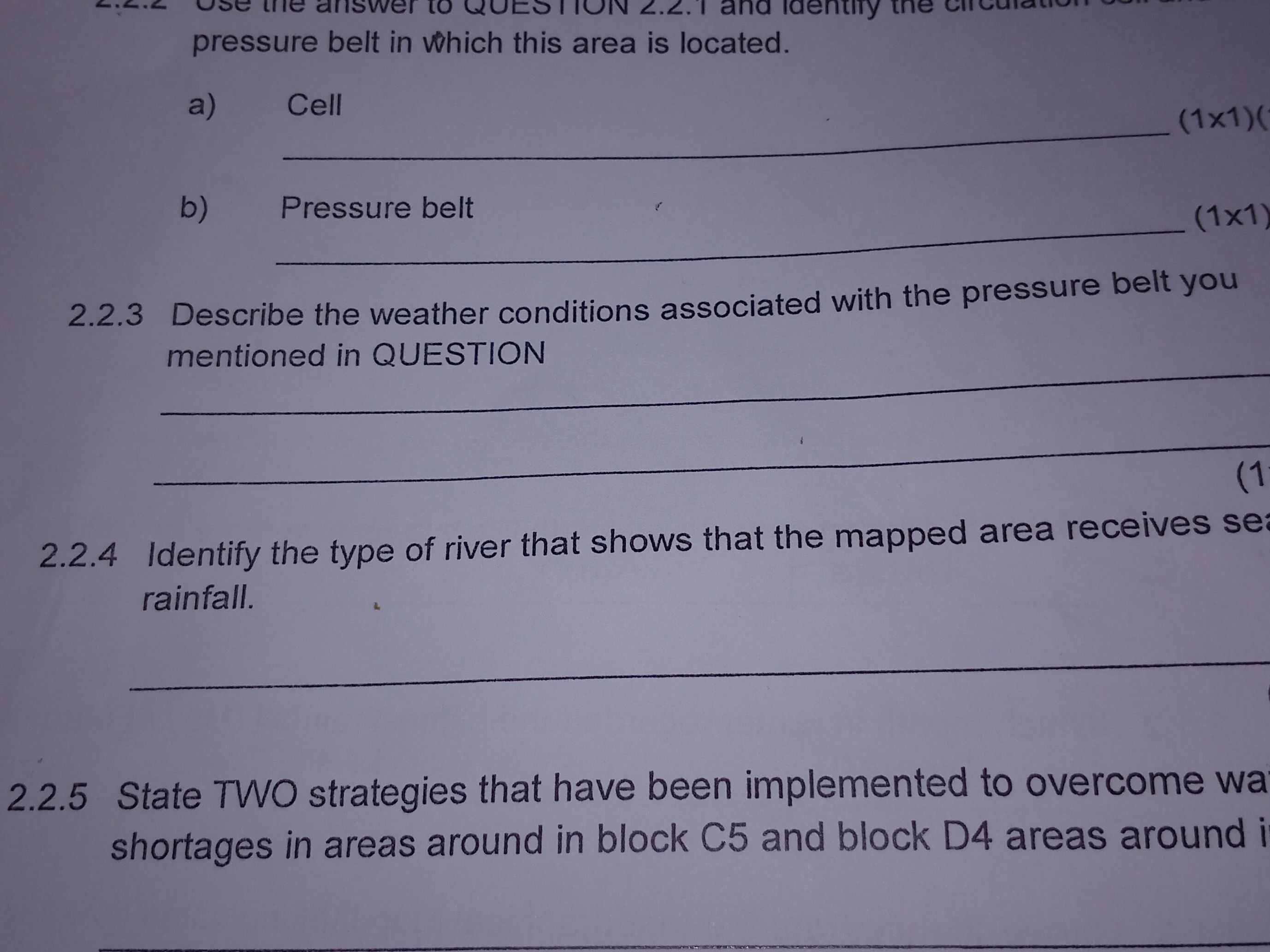 2.2.1 and identify the pressure belt in | StudyX