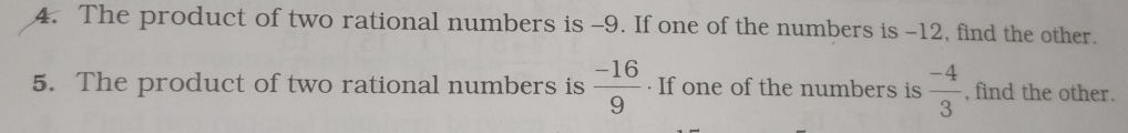4. The product of two rational numbers is | StudyX