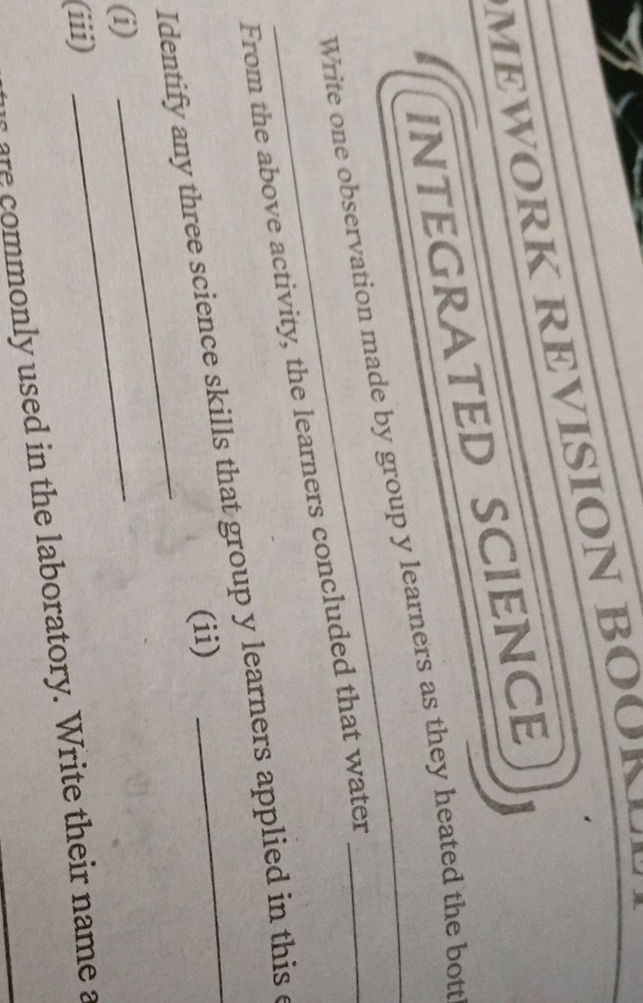 Write one observation made by group y | StudyX