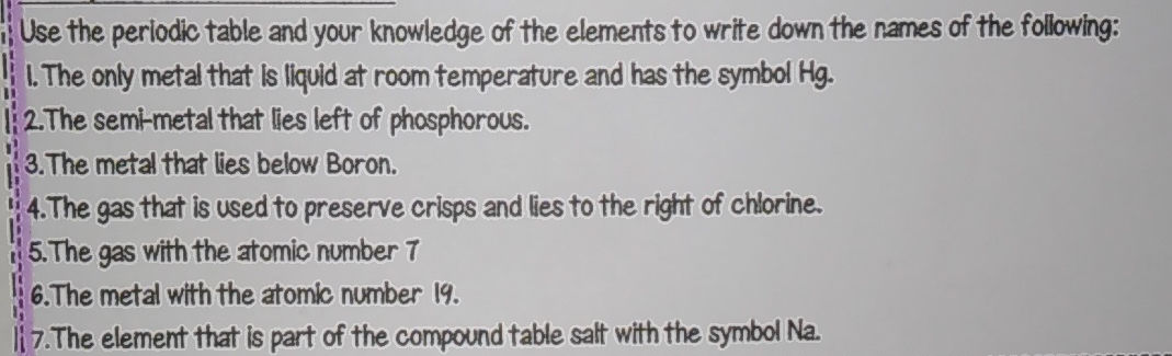 Use the periodic table and your knowledge of | StudyX