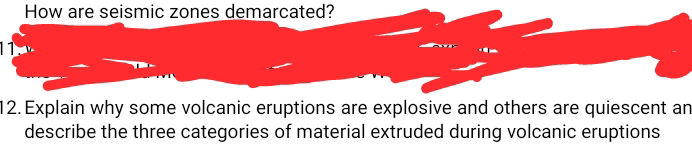 How are seismic zones demarcated? 12. | StudyX