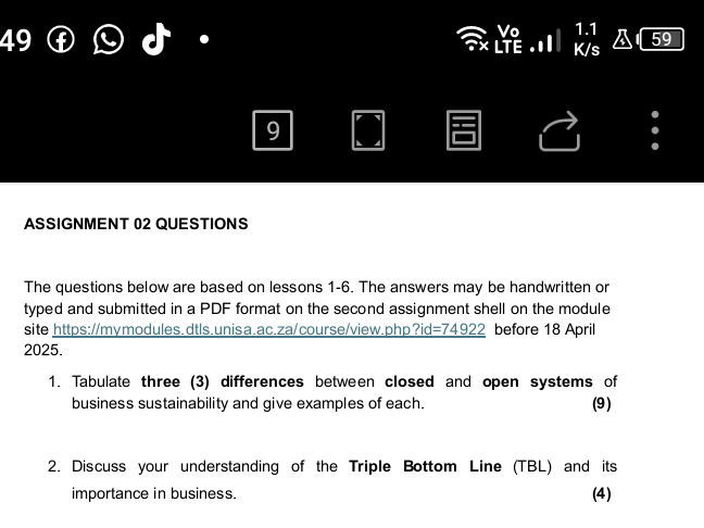 1. Tabulate three (3) differences between | StudyX