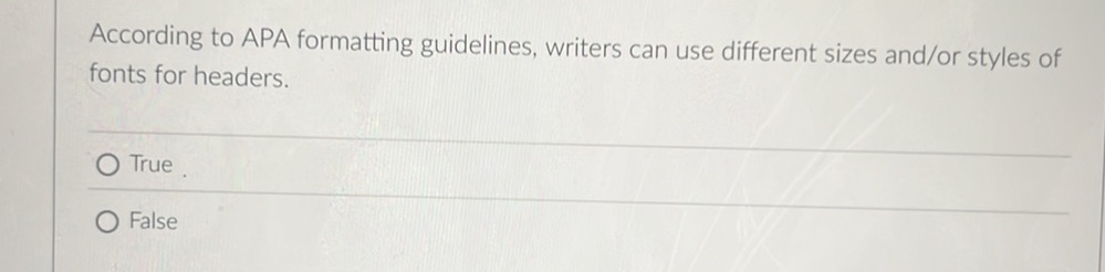 According to APA formatting guidelines, | StudyX