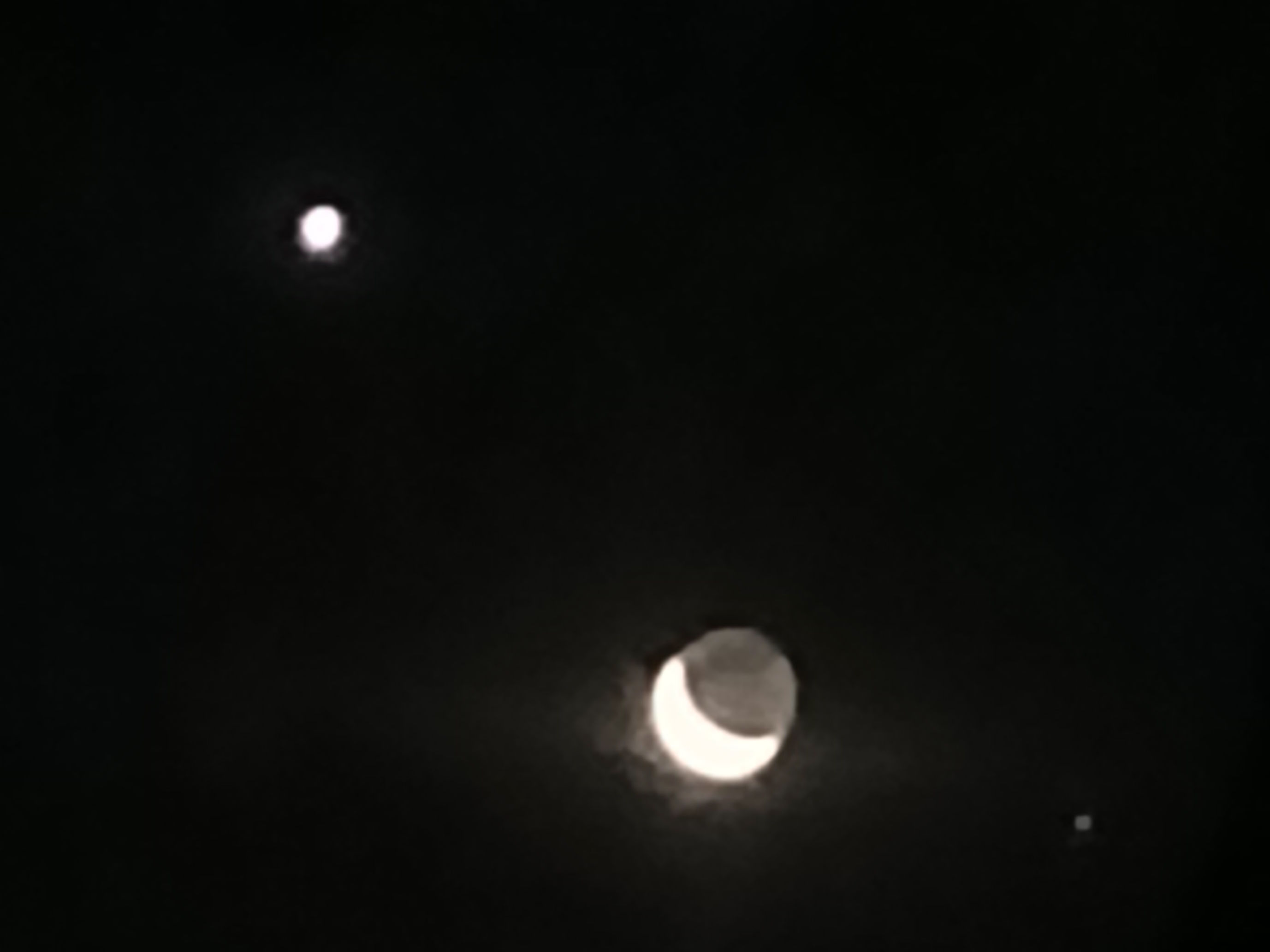 The image shows the moon and a bright object | StudyX