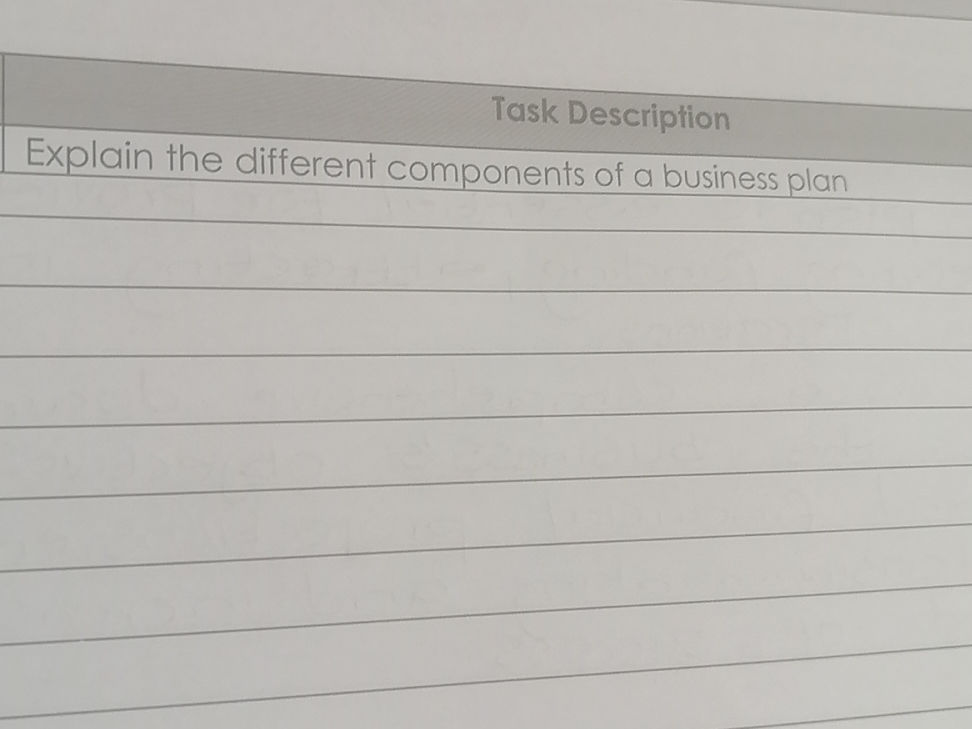 Explain the different components of a | StudyX