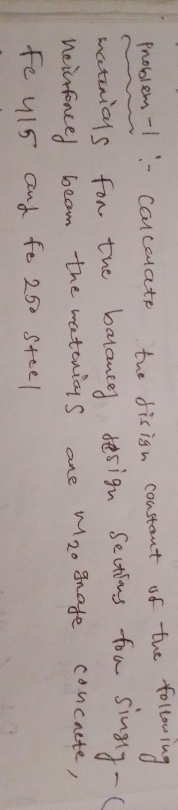 Problem-1:- Calculate the design constant of | StudyX