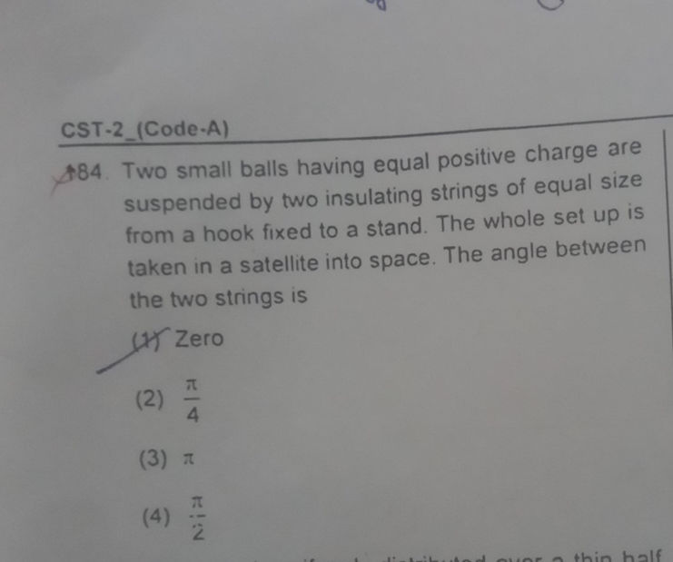 84. Two small balls having equal positive | StudyX