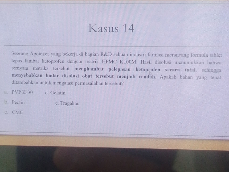 Seorang Apoteker yang bekerja di bagian R D | StudyX