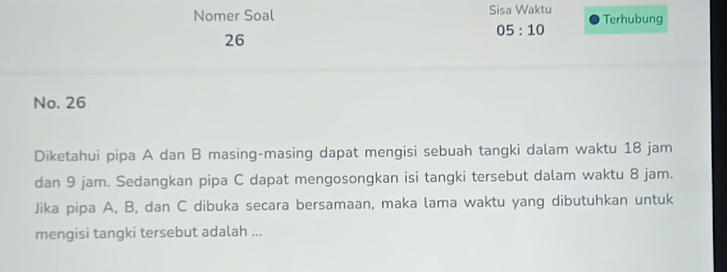 Diketahui pipa A dan B masing-masing dapat | StudyX