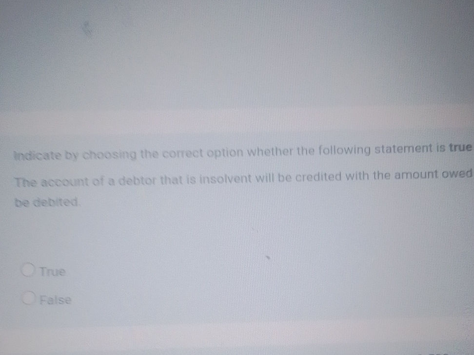 Indicate by choosing the correct option | StudyX