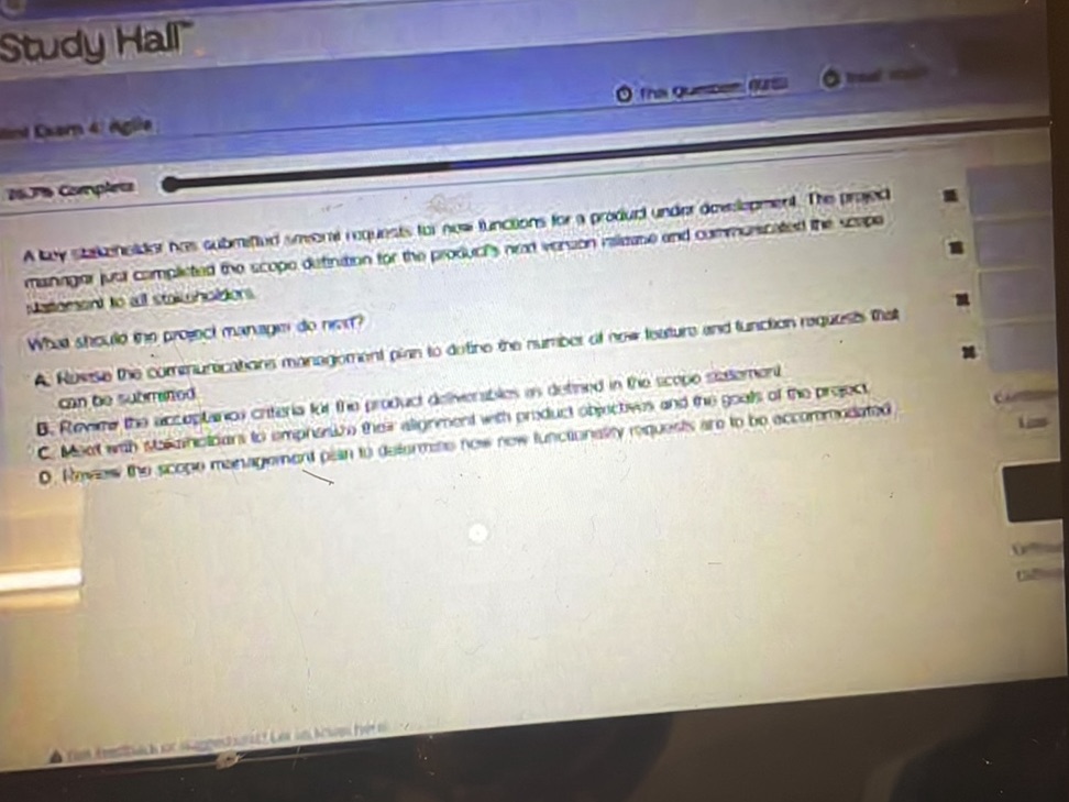 A key stakeholder has submitted several | StudyX