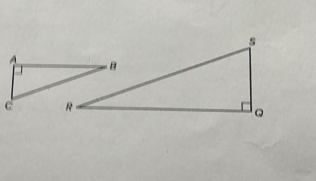 The image contains two right triangles, \( | StudyX