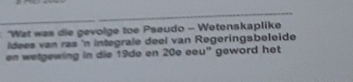 Wat was die gevolge toe Pseudo - | StudyX