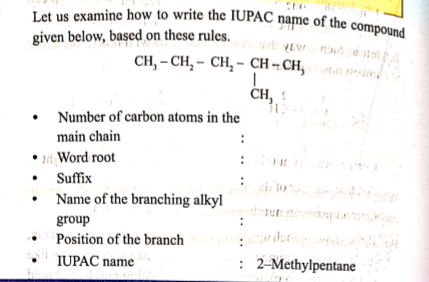 Let us examine how to write the IUPAC name | StudyX