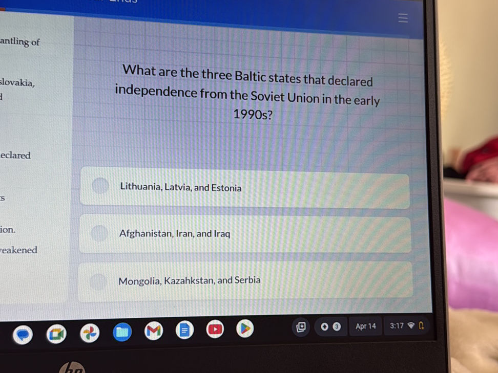 What are the three Baltic states that | StudyX