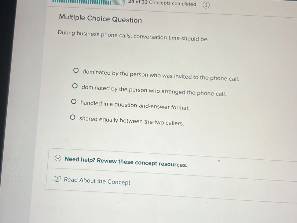 Multiple Choice Question During business | StudyX