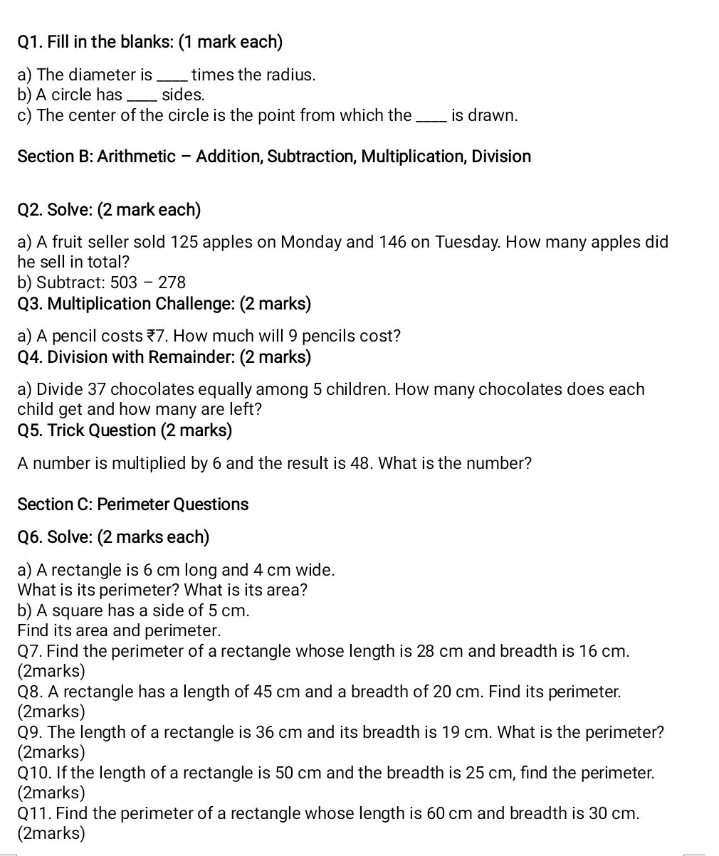 Q1. Fill in the blanks: (1 mark each) a) The | StudyX
