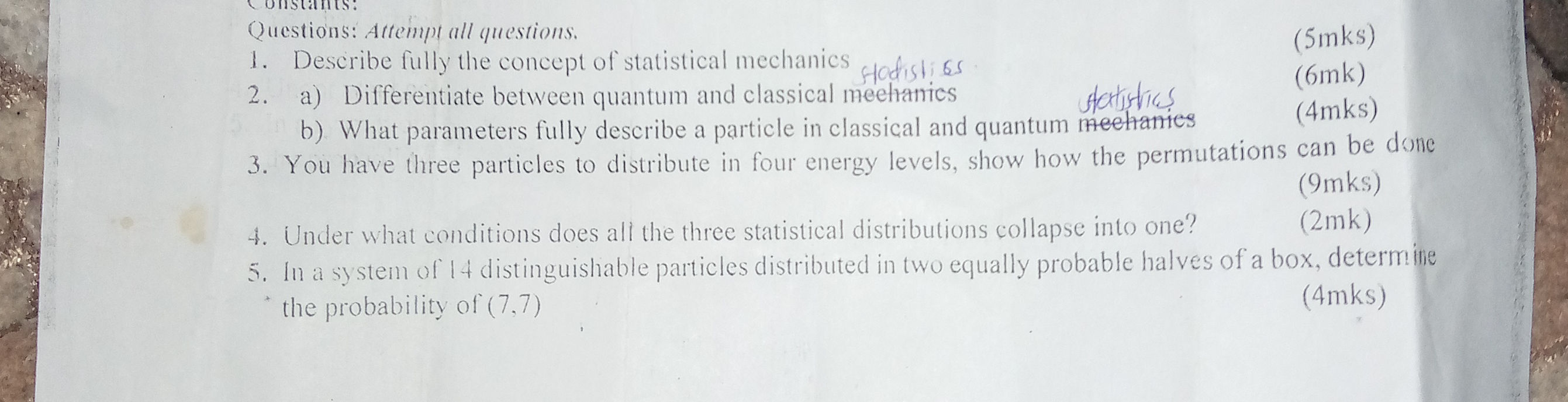 1. Describe fully the concept of statistical | StudyX