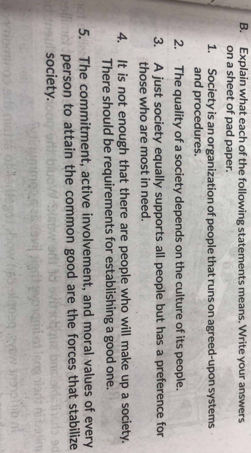 B. Explain what each of the following | StudyX