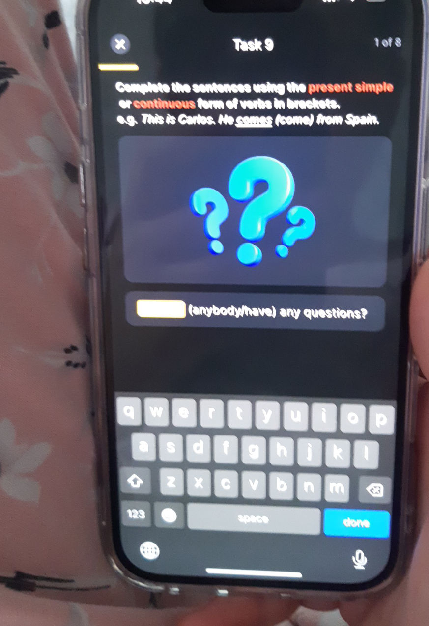 Complete the sentences using the present | StudyX