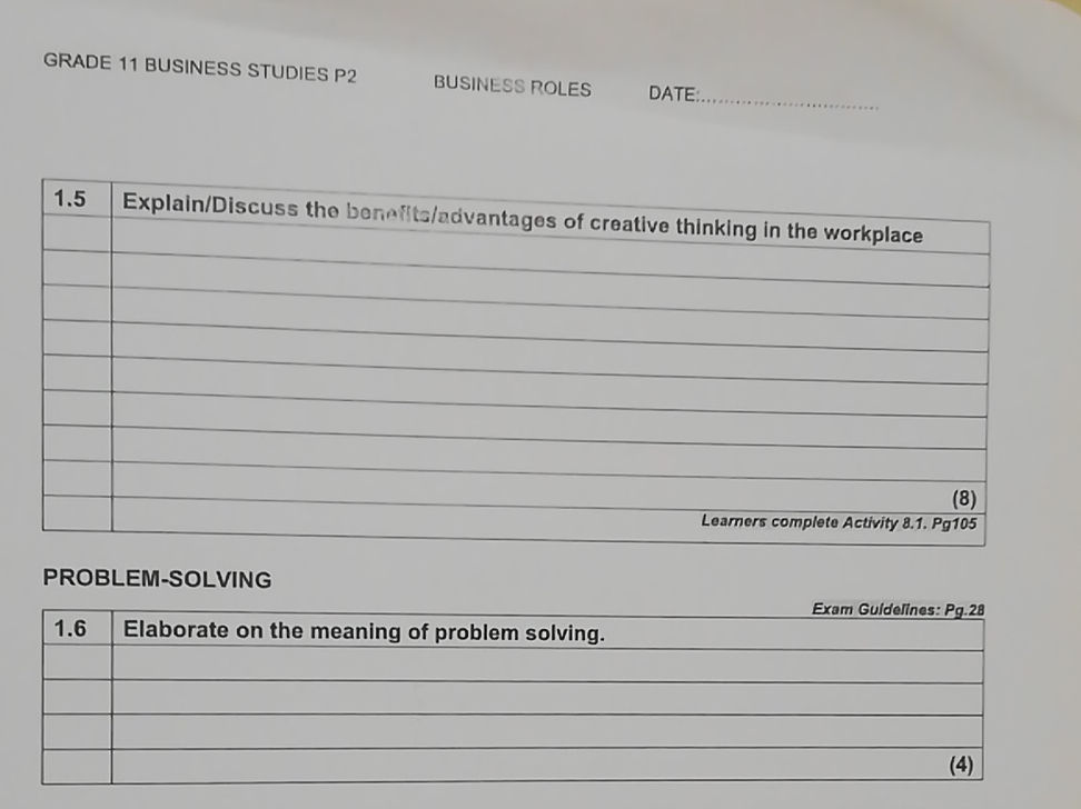 1. 5 Explain/Discuss the | StudyX