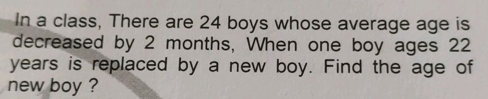 In a class, There are 24 boys whose average | StudyX