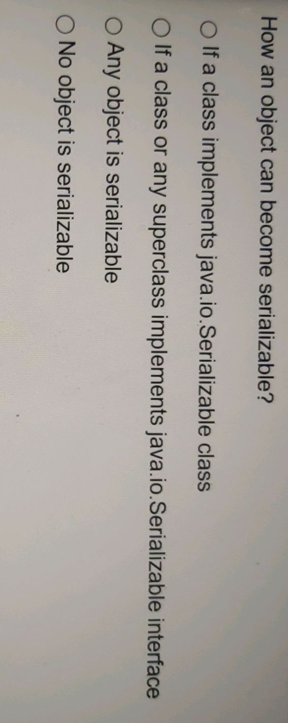 How An Object Can Become Serializable If A Studyx