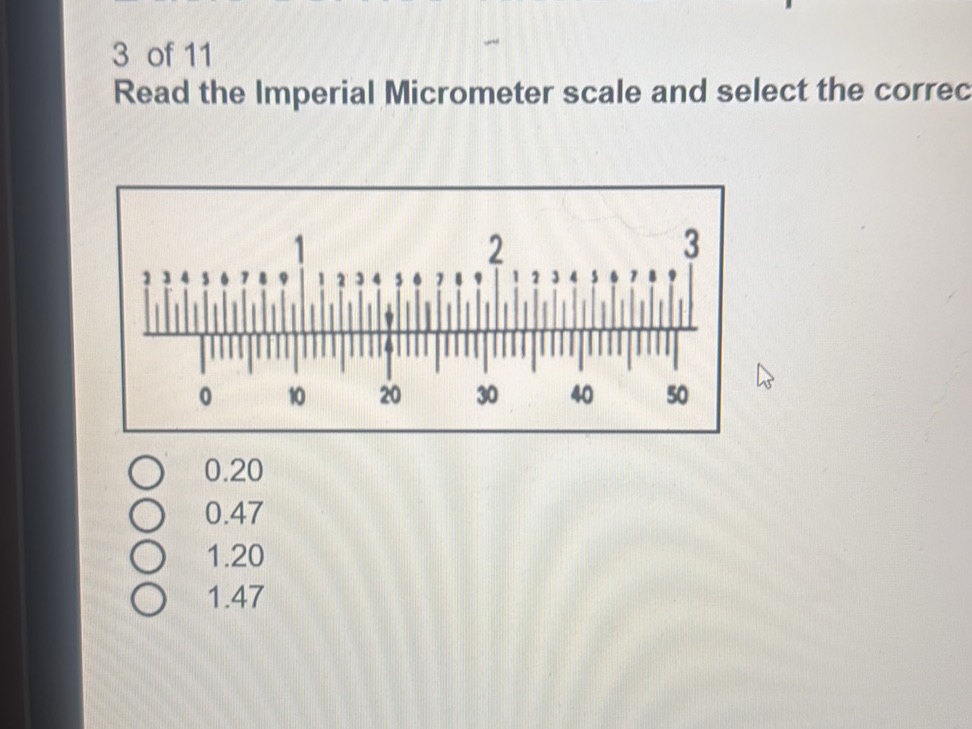 Read the Imperial Micrometer scale and | StudyX