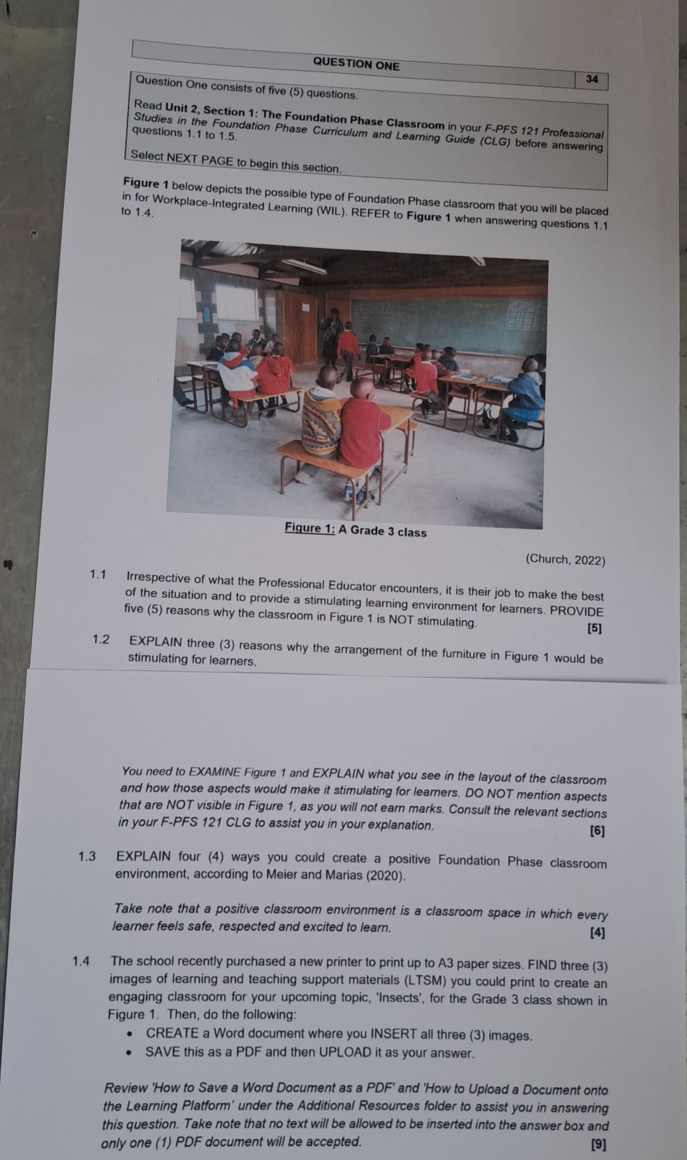 Question One consists of five (5) questions. | StudyX