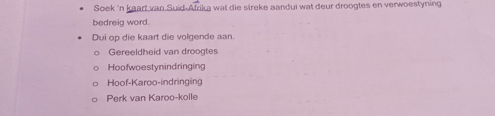 Soek 'n kaart van Suid-Afrika wat die streke | StudyX