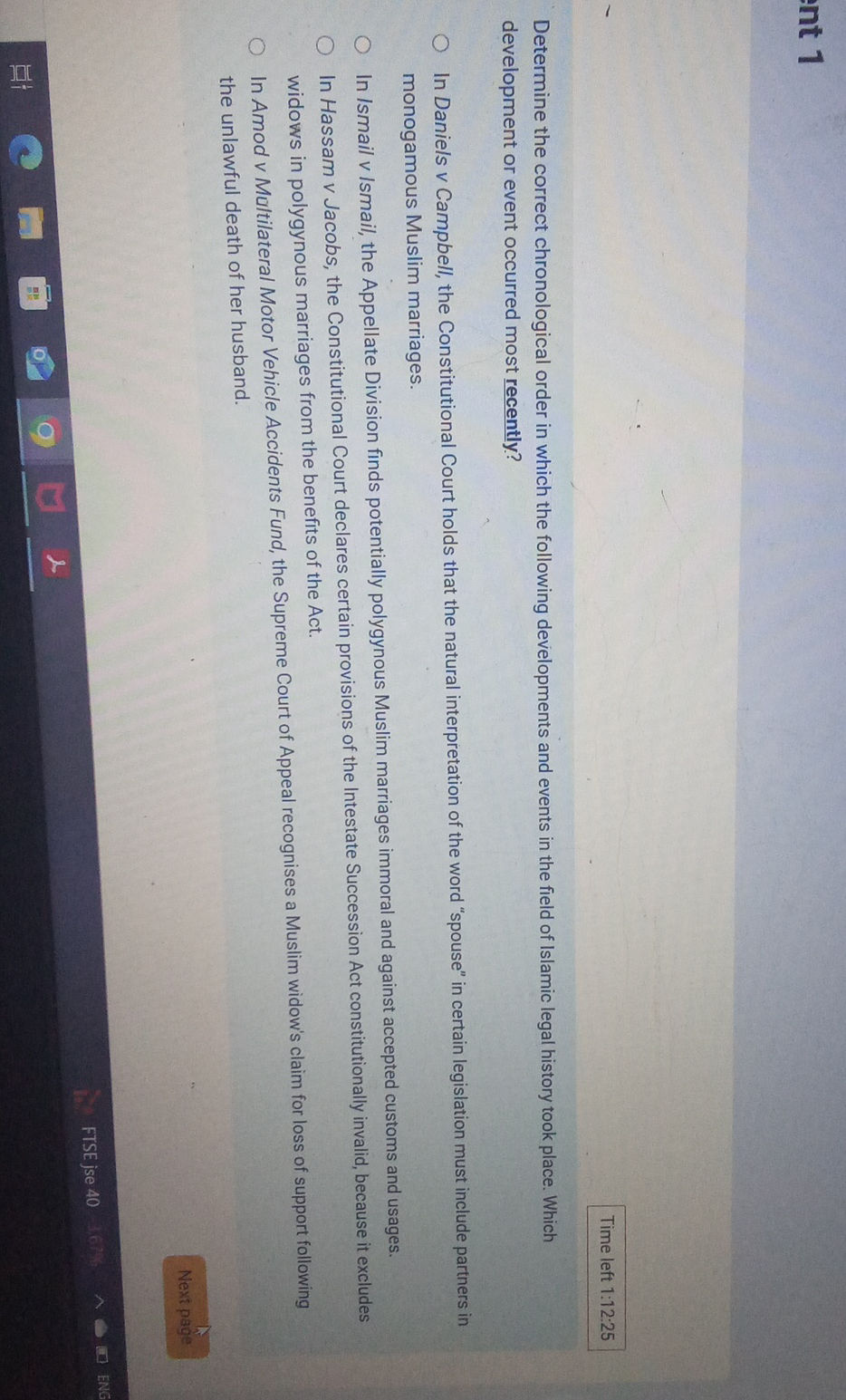 Determine the correct chronological order in | StudyX