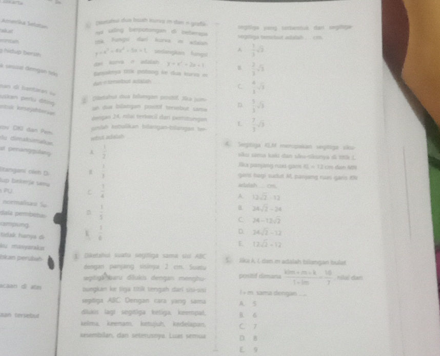 5. Jika A, l dan m adalah bilangan bulat | StudyX