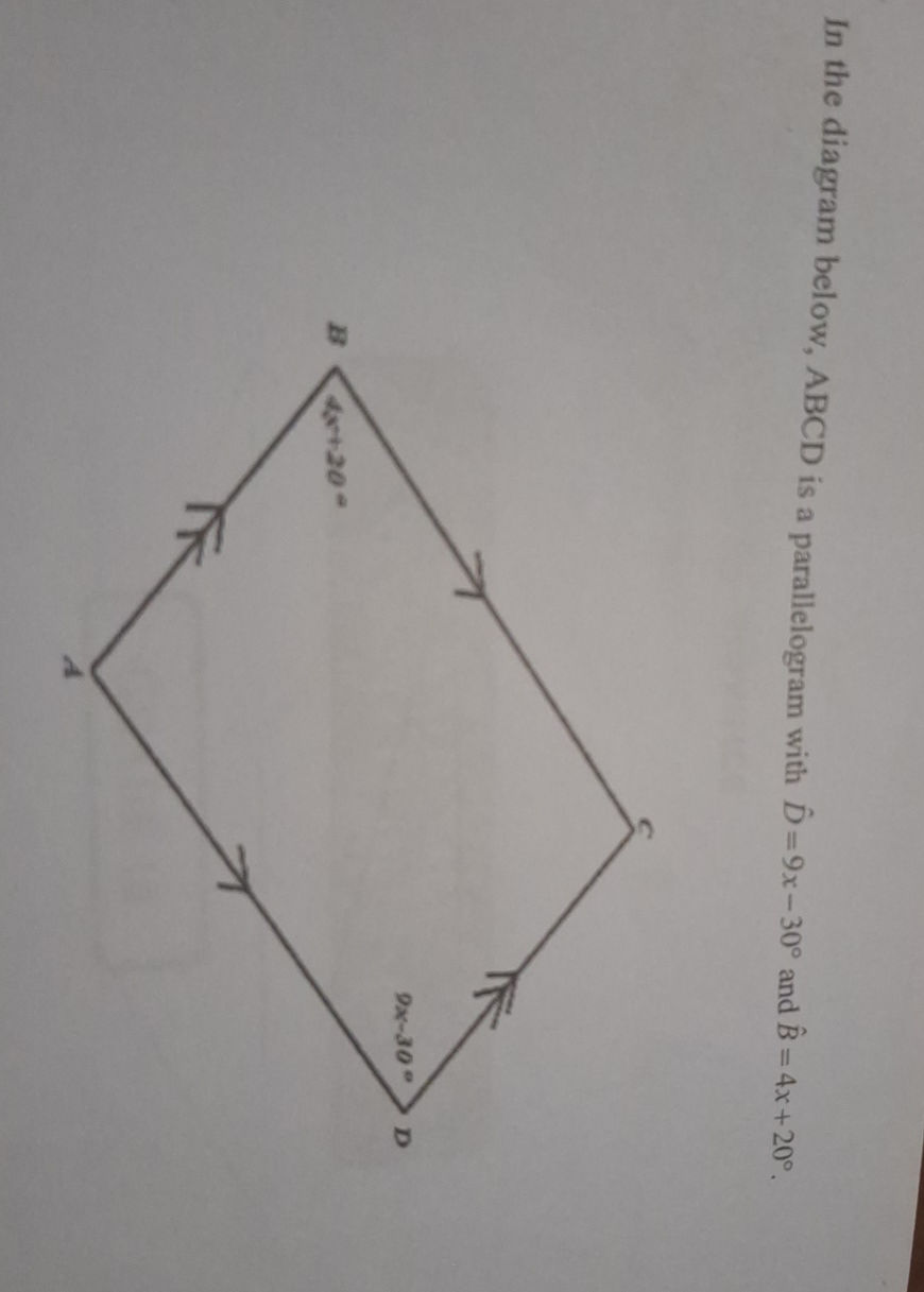 In the diagram below, ABCD is a | StudyX