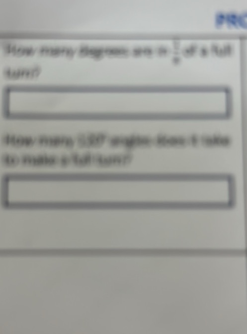 How many degrees are in $ {1}{8}$ of a full | StudyX