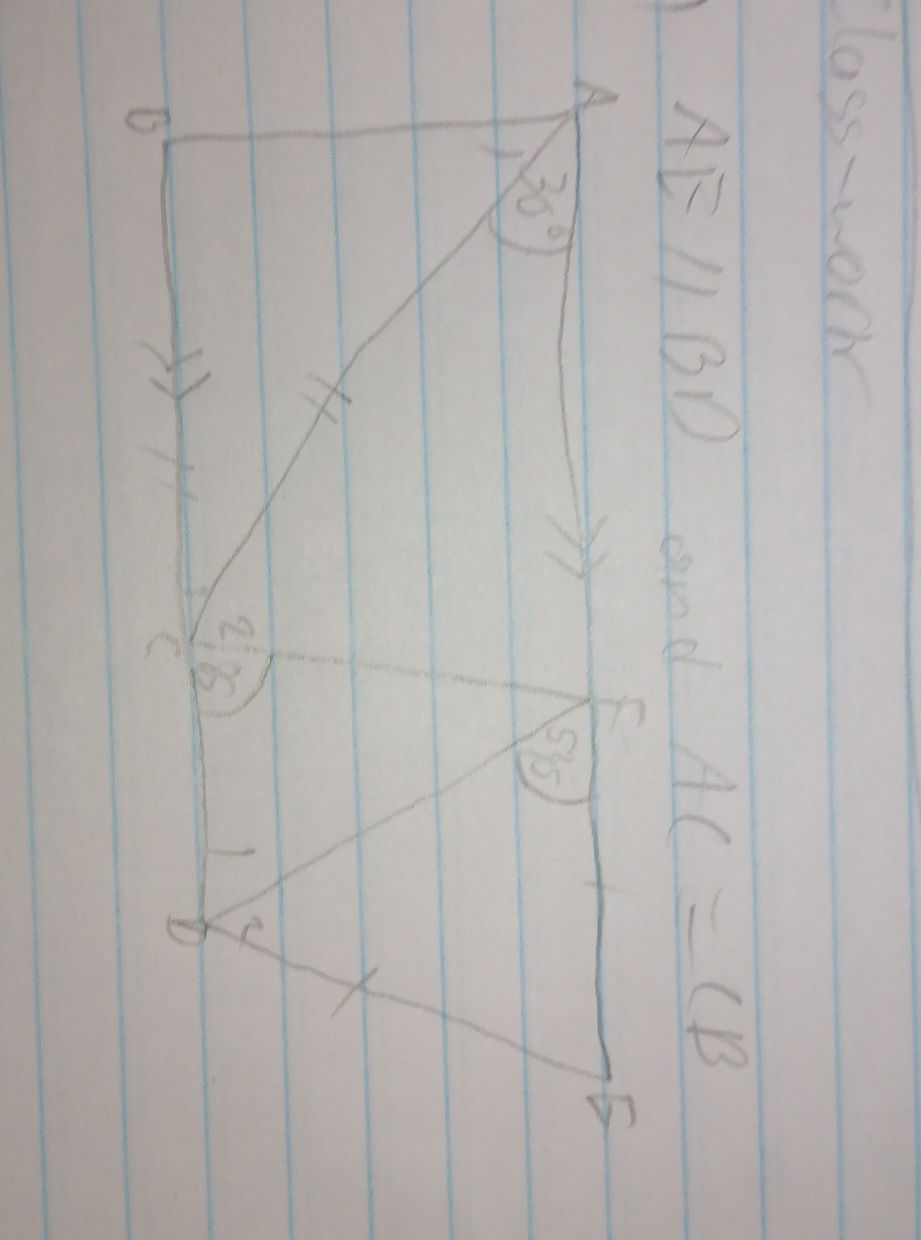 Geometry Problem: AE || BD and AC = CB | StudyX