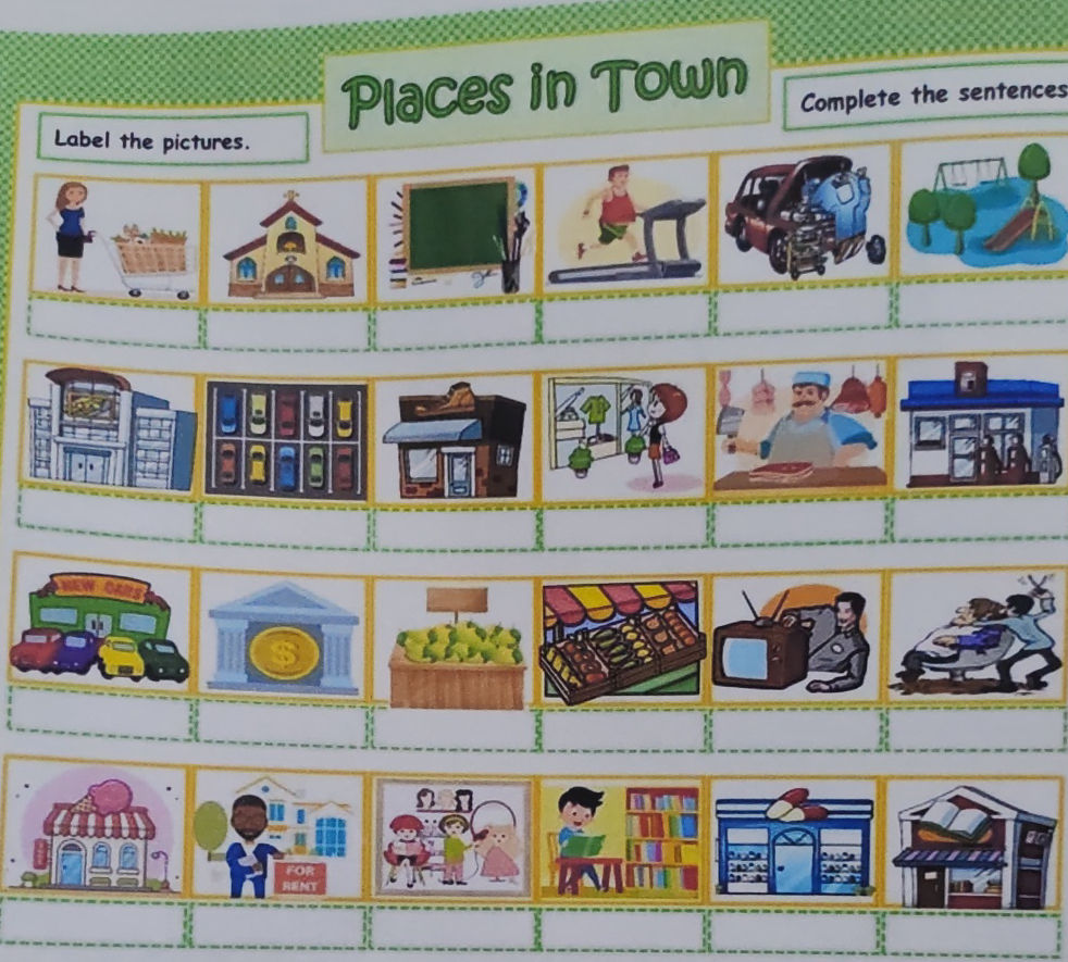 Label the pictures. Complete the sentences. | StudyX