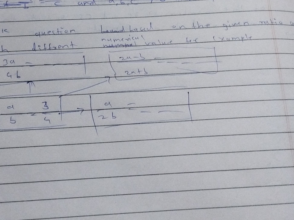 Based on the given ratio and numerical value | StudyX