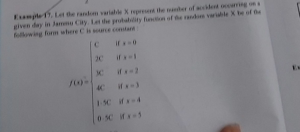 Example 17. Let the random variable X | StudyX