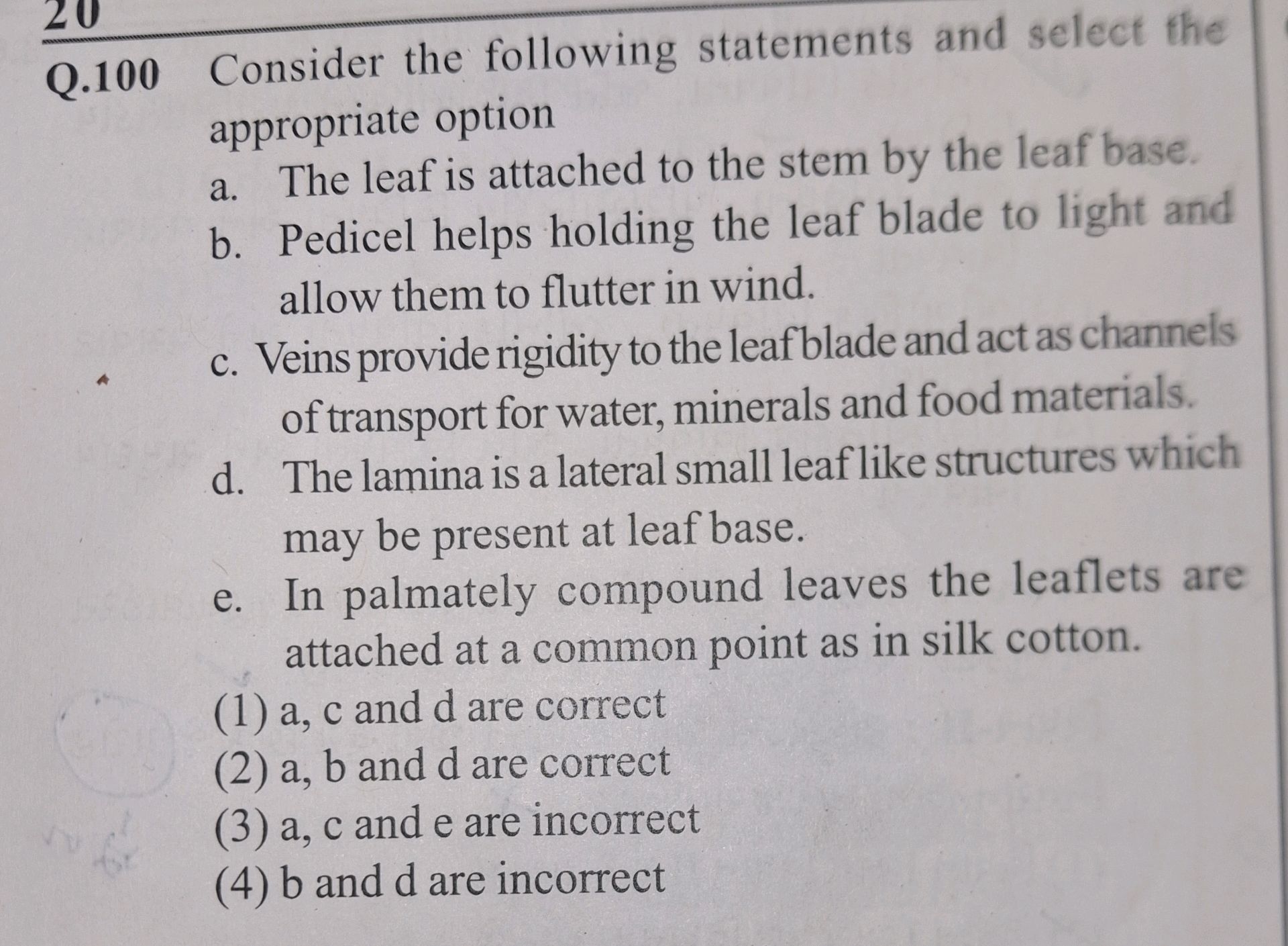 Consider the following statements and select | StudyX