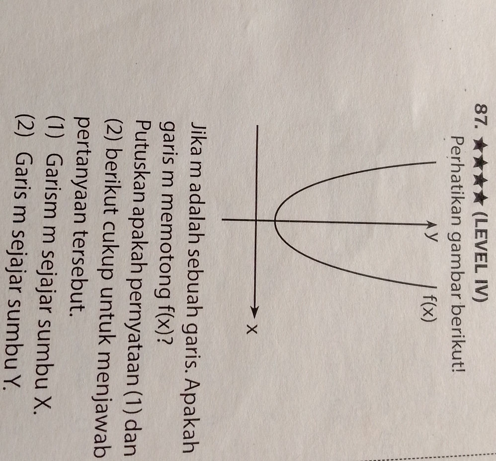 Perhatikan gambar berikut! Jika m adalah | StudyX