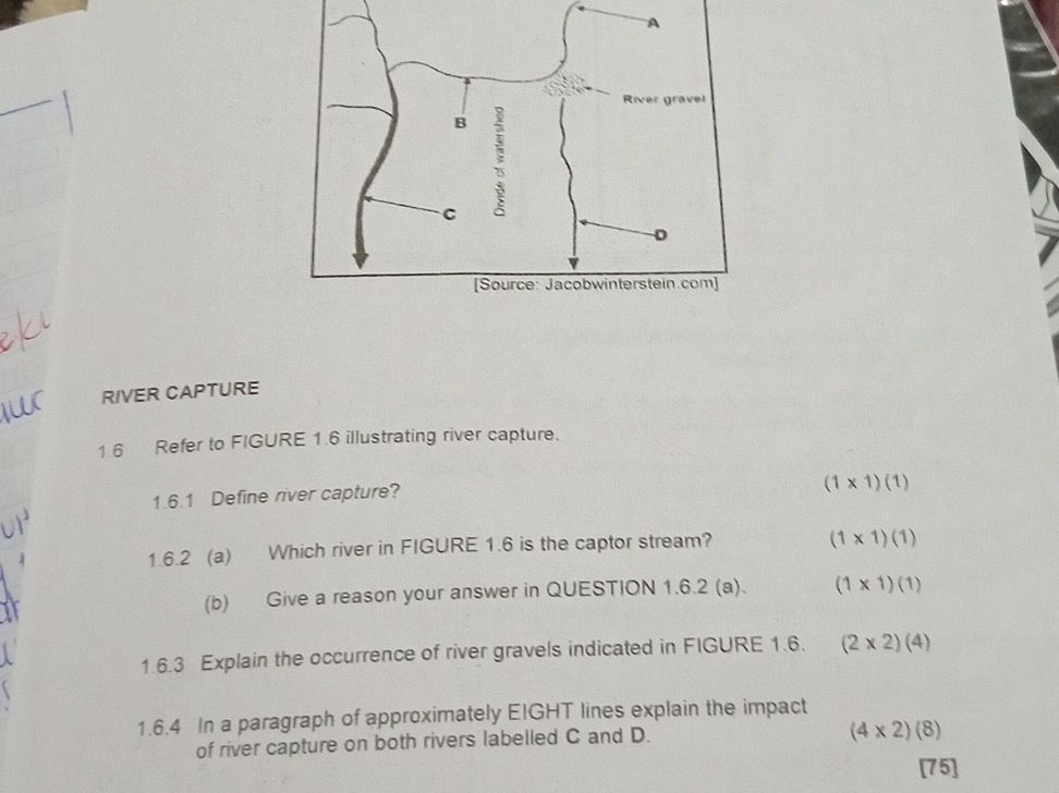 1.6 Refer to FIGURE 1.6 illustrating river | StudyX
