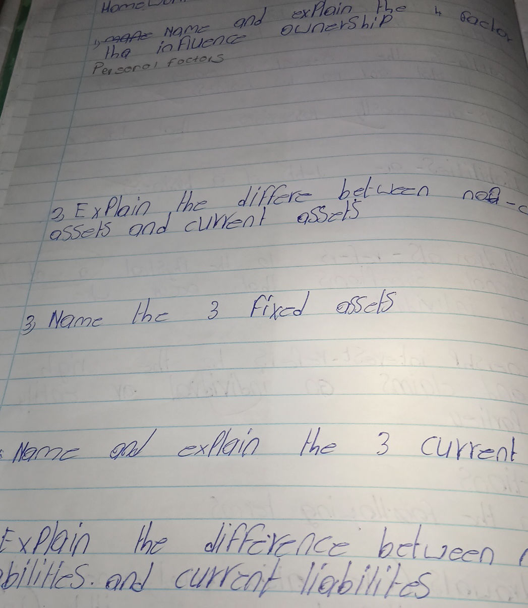 2 Explain the difference between non-current | StudyX