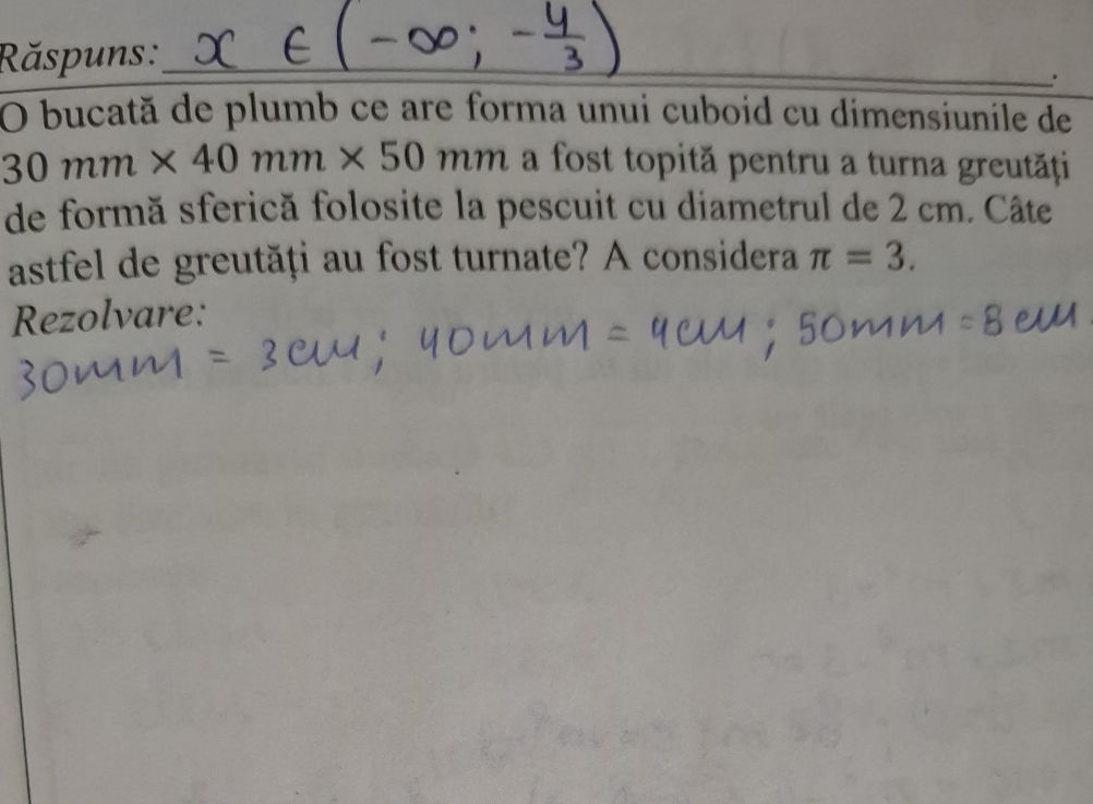 O bucată de plumb ce are forma unui cuboid | StudyX
