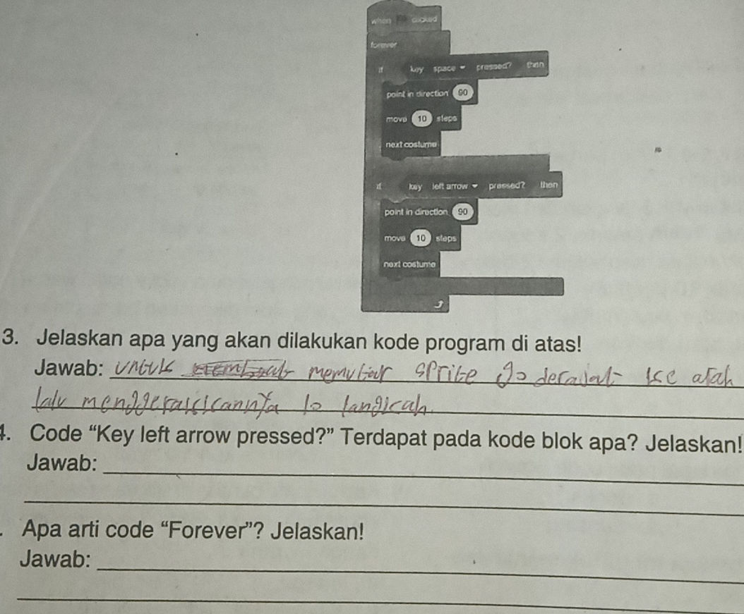 3. Jelaskan apa yang akan dilakukan kode | StudyX