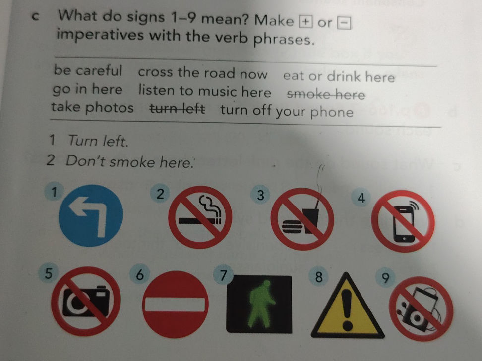 What do signs 1-9 mean? Make + or - | StudyX