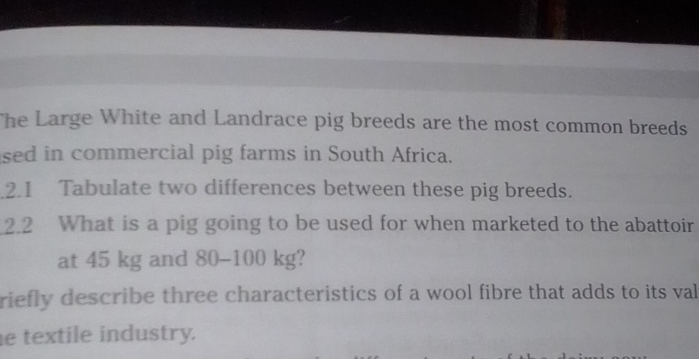 2.1 Tabulate two differences between these | StudyX