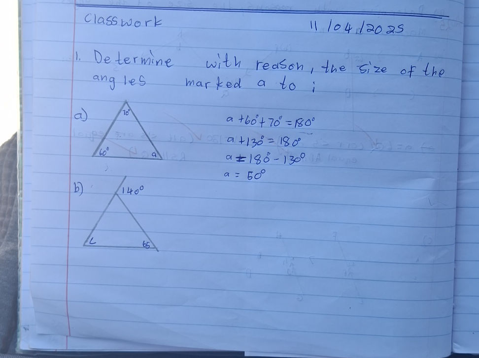 1. Determine with reason, the size of the | StudyX