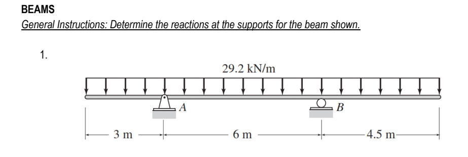 Determine the reactions at the supports for | StudyX